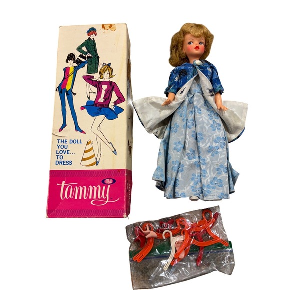 ideal | Toys | Vintage 96s Ideal Tammy Doll Box Dress Coat Shoes ...